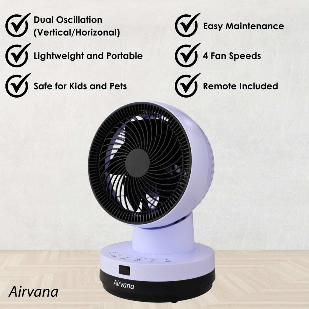 Orbital Oscillating Power Fan W/ Remote AV1200FAN – airvana-air